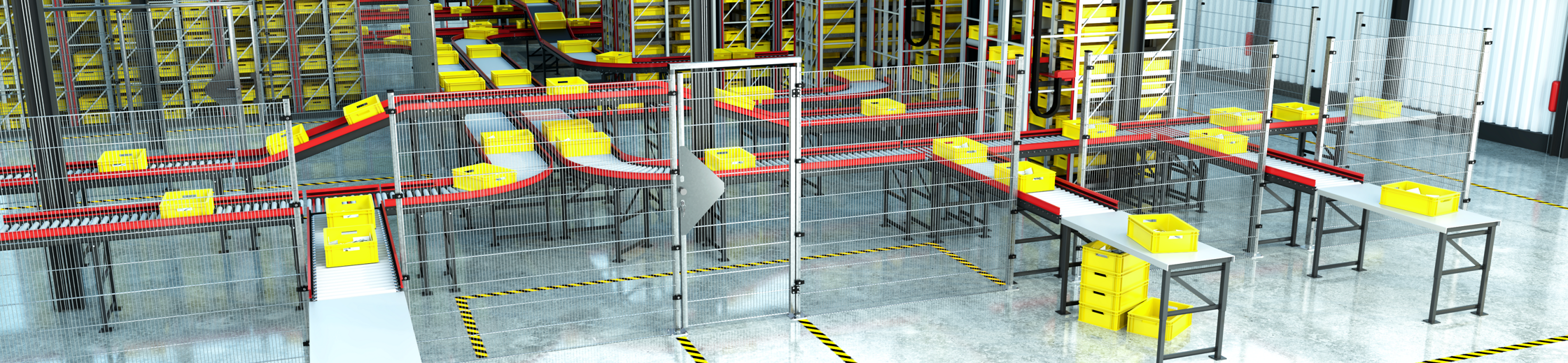 Gittertrennwand für Lager und Logistik | schutzzaun24.de