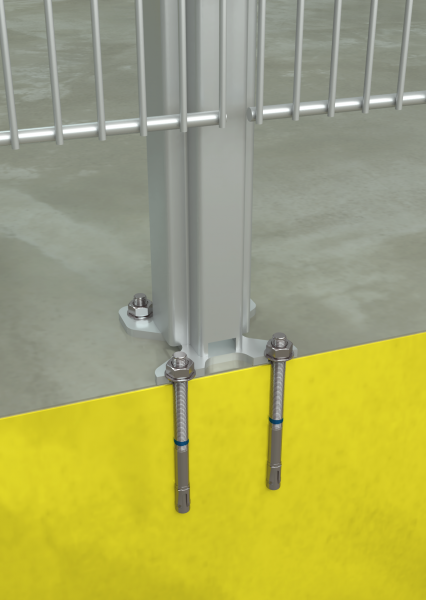 Segmentanker Edelstahl - M10X113 FÜR HYGIENEFENCE® PFOSTENFUSS ...